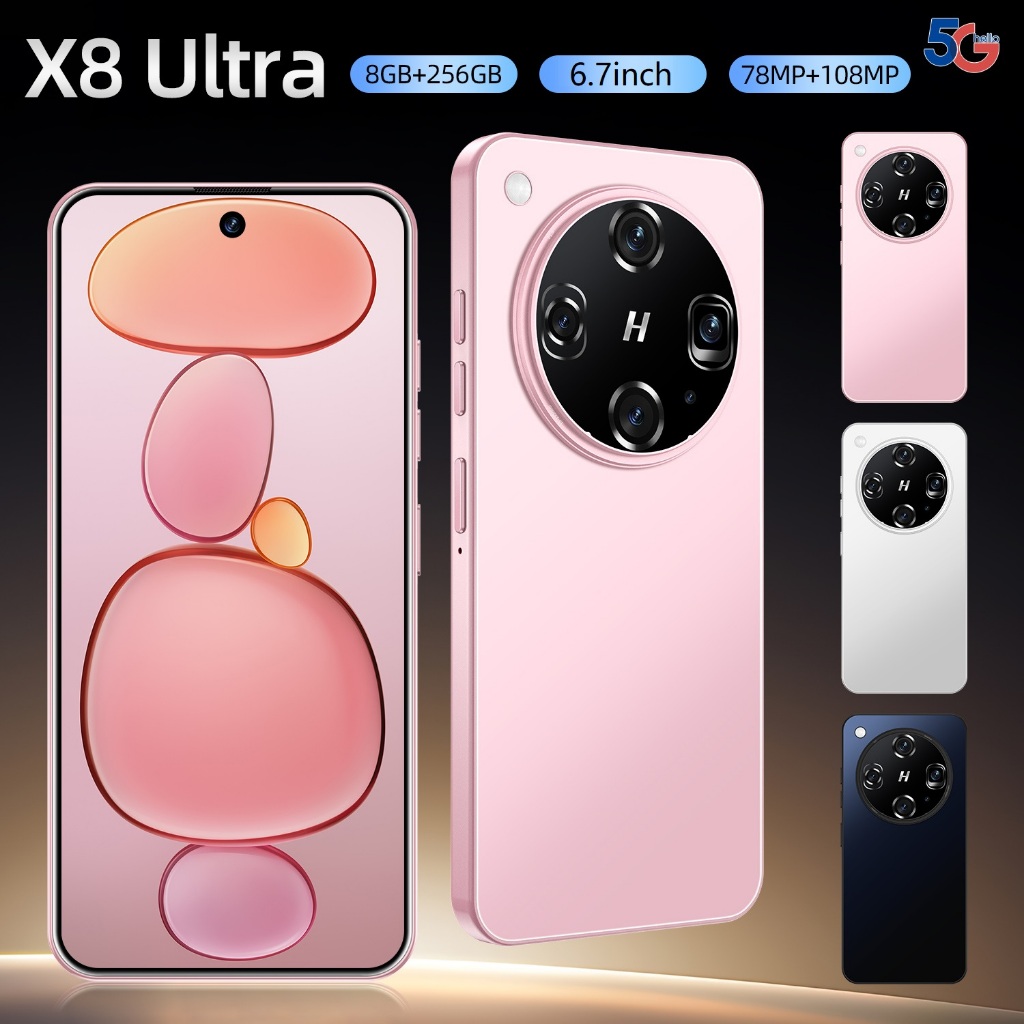 New X8 Ultra 4G/5G Smartphone 6.7-inch Screen Memory 8GB+256GB Camera ...