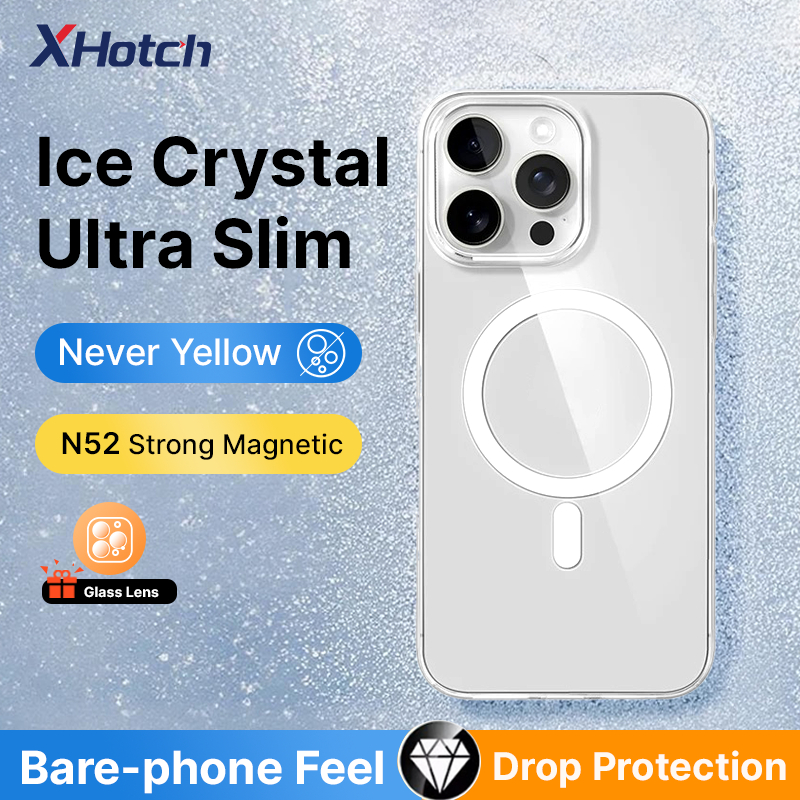 【Ultra Slim】XHotch For Magneti Crystal Clear Phone Case For iPhone 16 ...