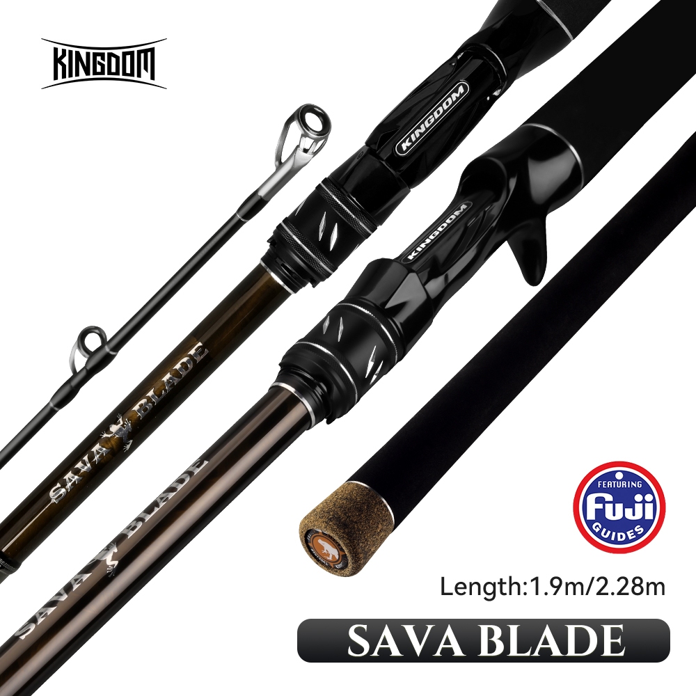 Kingdom SAVA BLADE Fishing Rods 2 Section 1.9m/2.28m Casting Rod FUJI ...