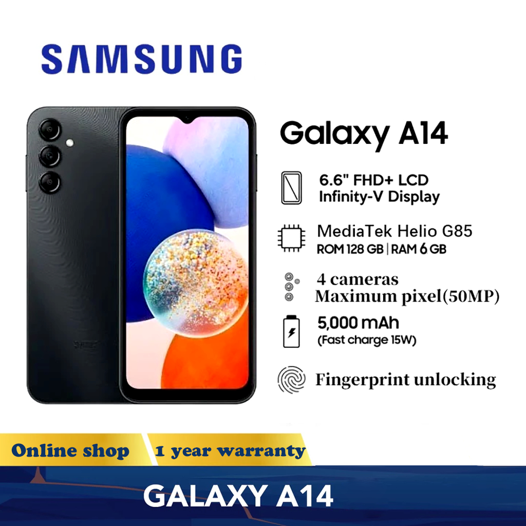 Samsung Galaxy A14 RAM 6GB ROM 128GB 6.61-inch screen size 13-megapixel ...