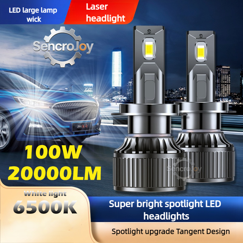100W Super Bright 20000LM White Light Car LED Headlight H1/H4/H7/H11 ...
