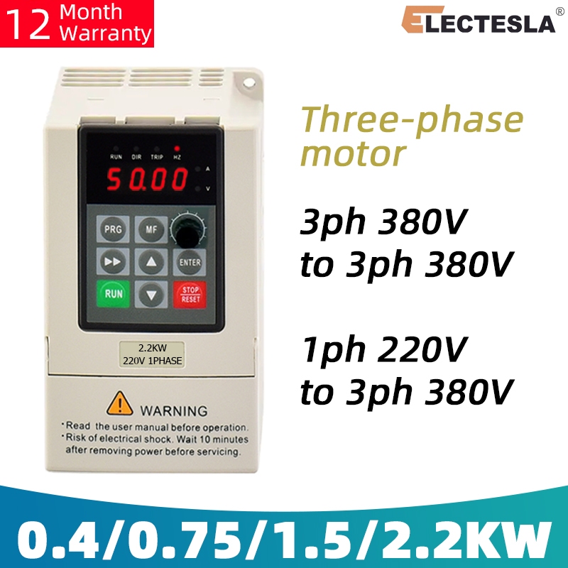 VFD 380V 0.75KW 1.5KW 2.2KW Three-phase Motor Speed Controller With ...