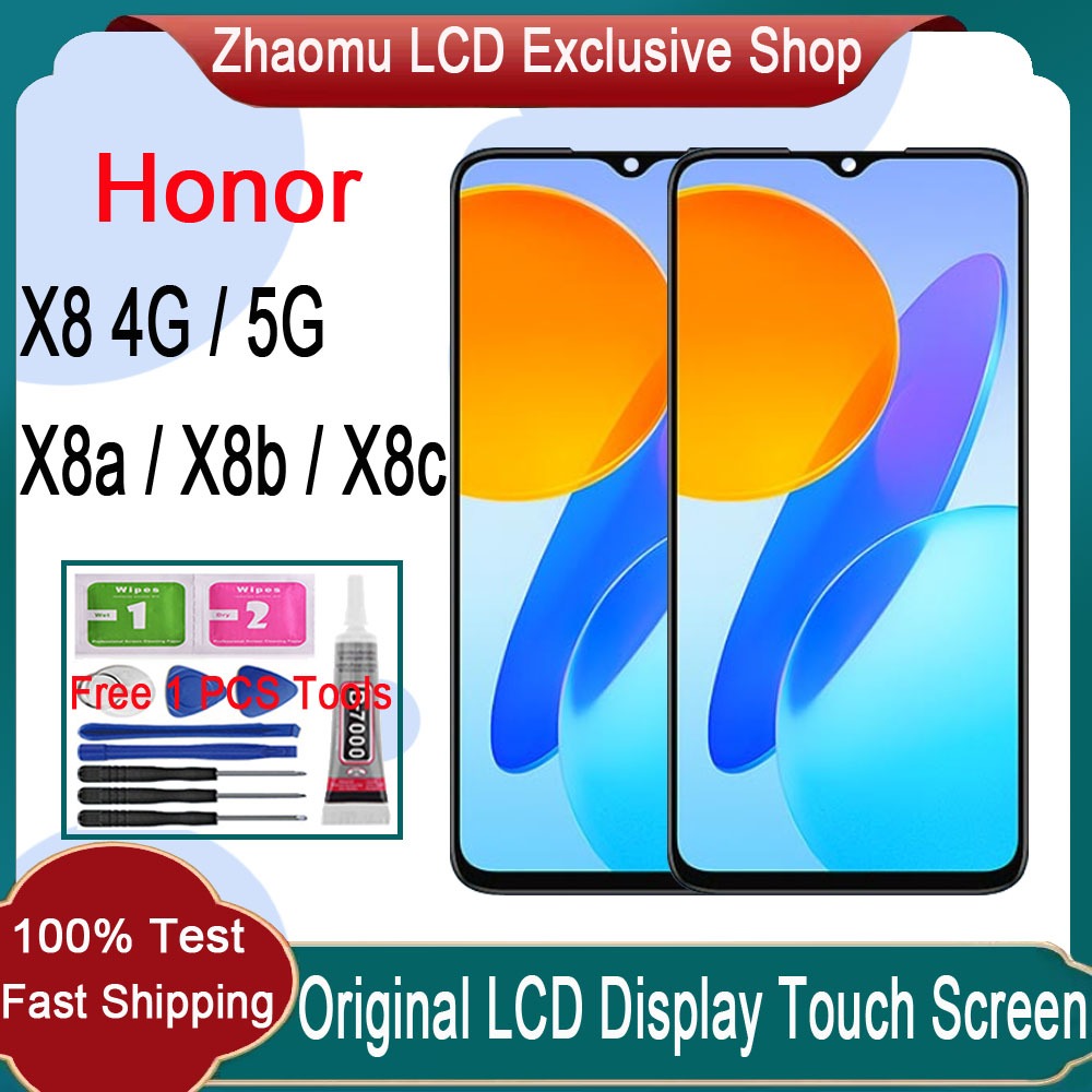Original Honor X8 4G 5G X8a X8b X8c LCD Display Touch Screen With Frame ...
