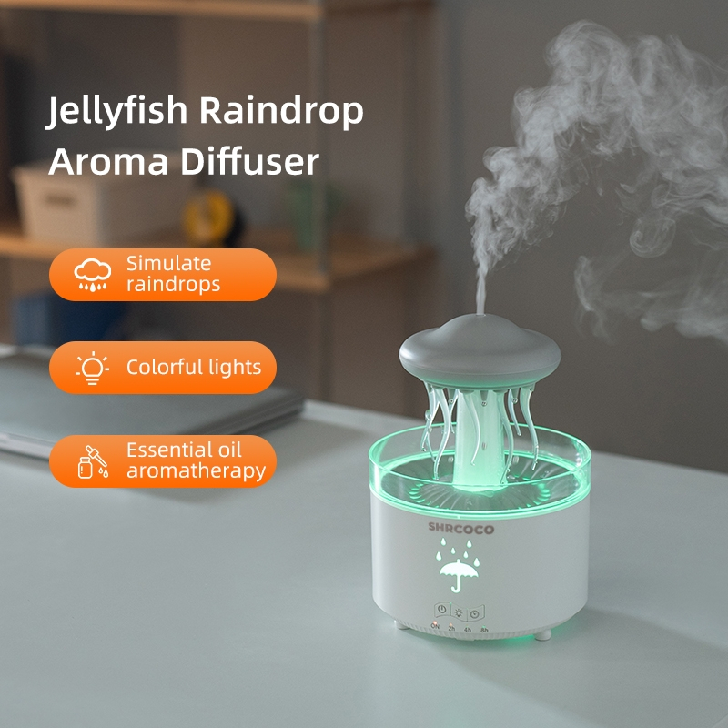 Aroma Diffuser & Humidifier | Unique Jellyfish Design | 300mL Tank | 7 ...