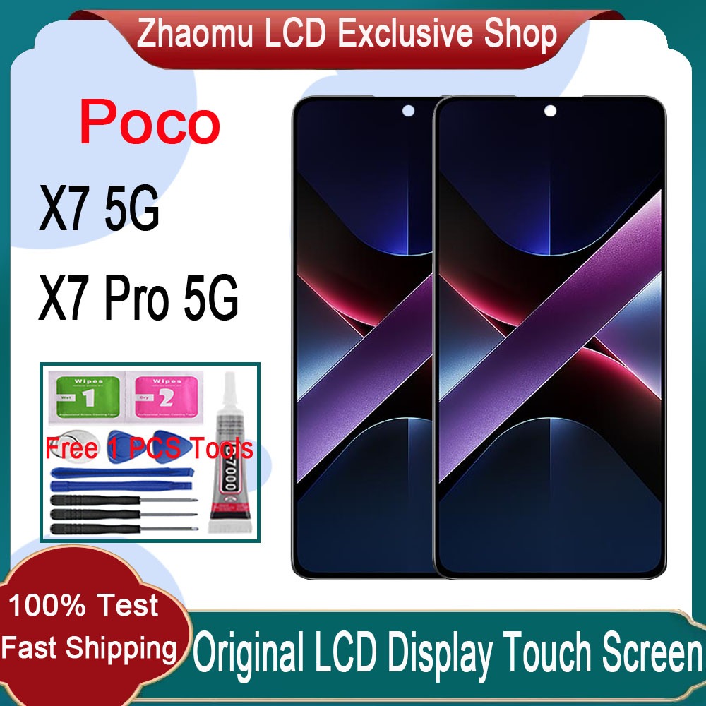 Original AMOLED POCO X7 X7 Pro 5G LCD Display Touch Screen Replacement ...