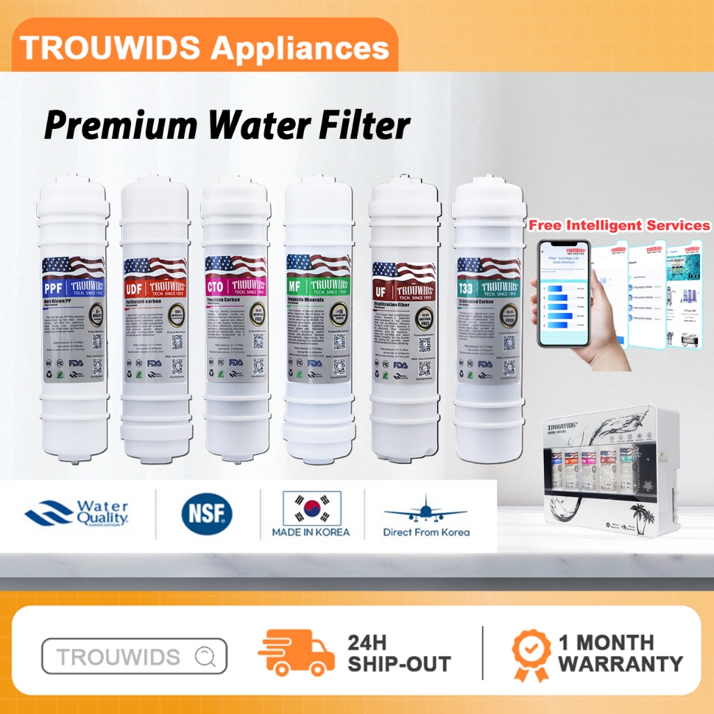 TROUWIDS Household Water Purifier Filter 10 Inch Universal 5/6 Stage ...