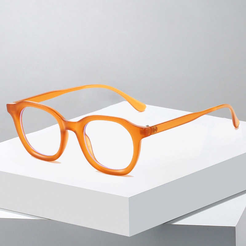 Women Classic Oval Spectacles Frame Solid Color Trendy Decoration ...