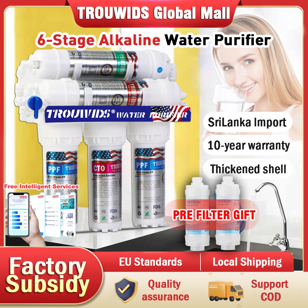 TROUWIDS 6 Stage Ultrafiltration Water Purifier Complete Set Household ...