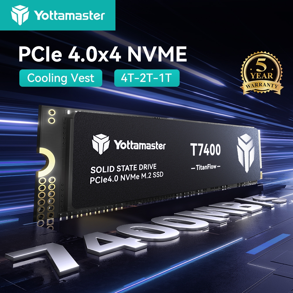 Yottamaster T7400 M.2 NVMe SSD 1TB 2TB 4TB for Laptop PC PCIe 4.0 Up to ...