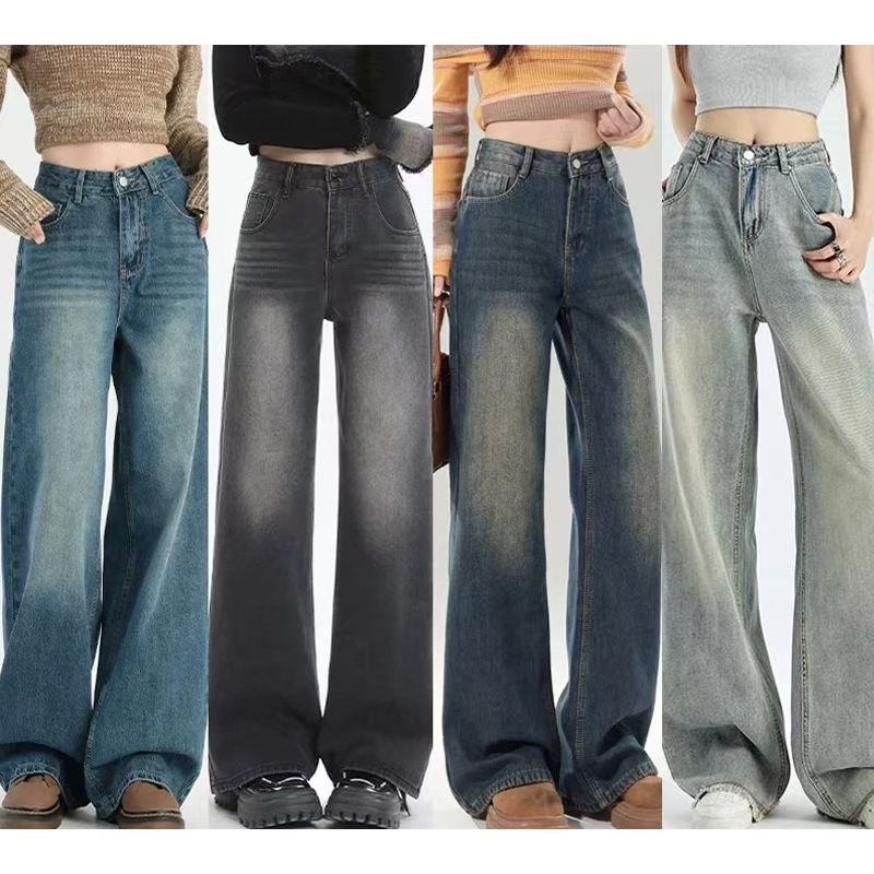 IM Baggy Jeans Swagger Style Denim Maong Pants for Women Dancer Hiphop ...