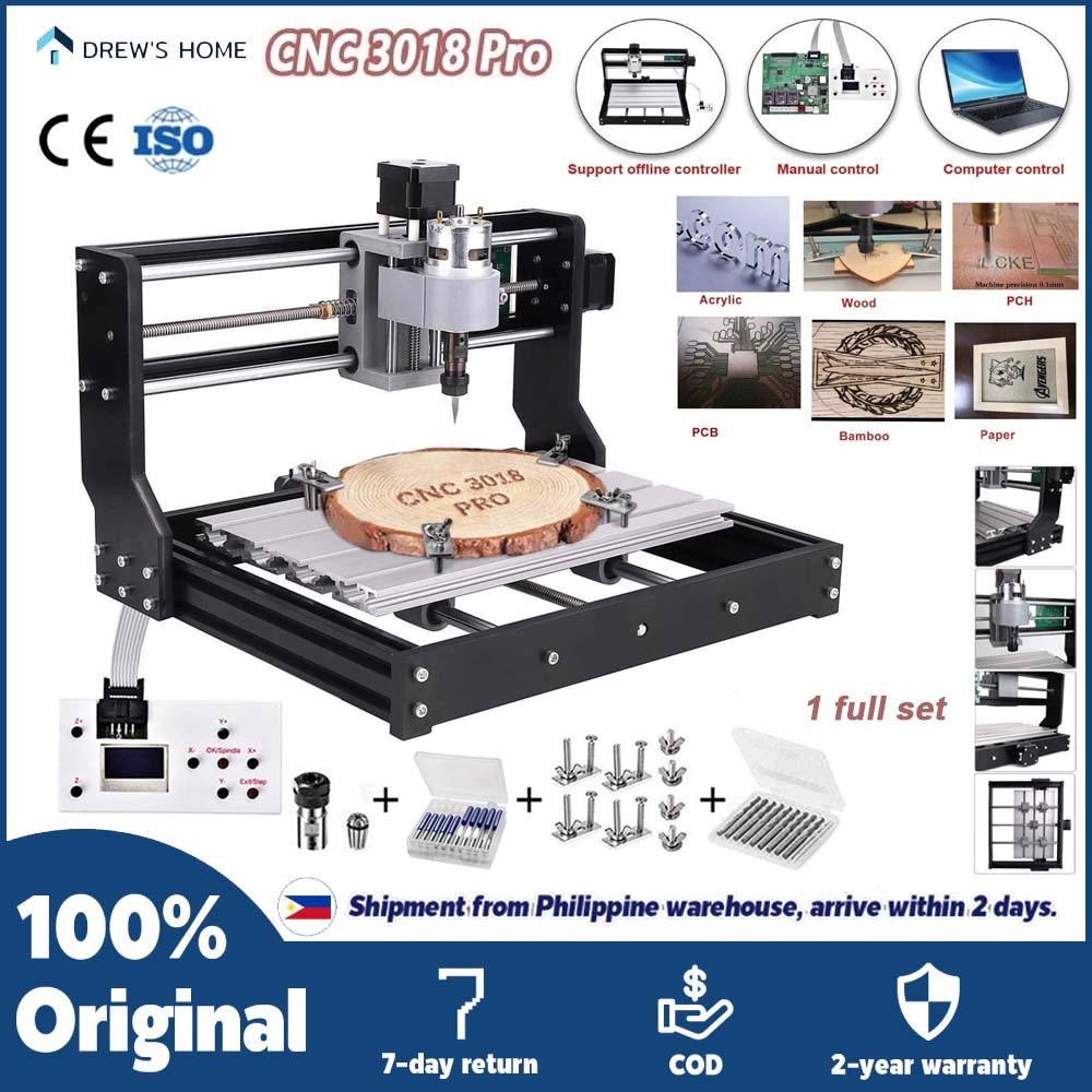 【Local Warehouse+COD】CNC 3018 Pro CNC Engraving Machine Kit GRBL ...