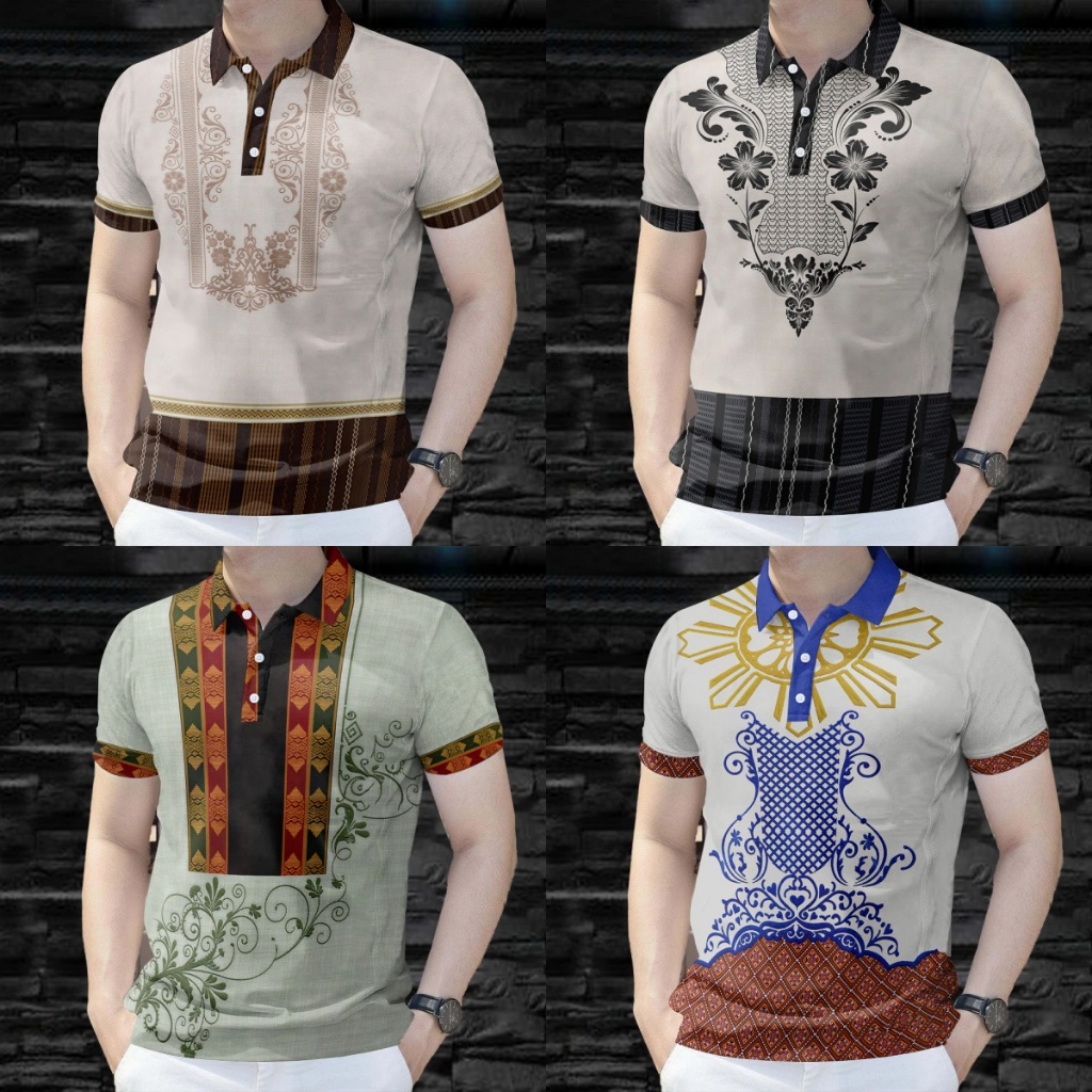 Ethnic Retro Lapel Short Sleeve Polo Shirt for Men 3D Printed With ...