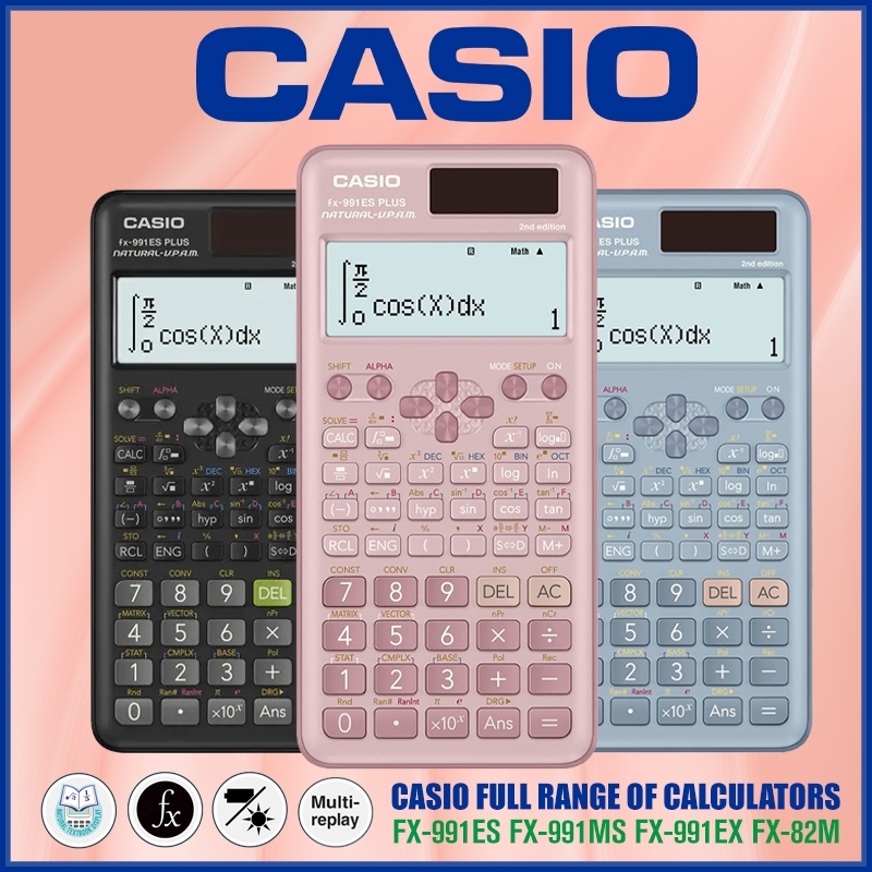Casio fx-991ES Plus 2nd Edition Scientific Calculator – Solar & Battery Powered, 417 Functions ...