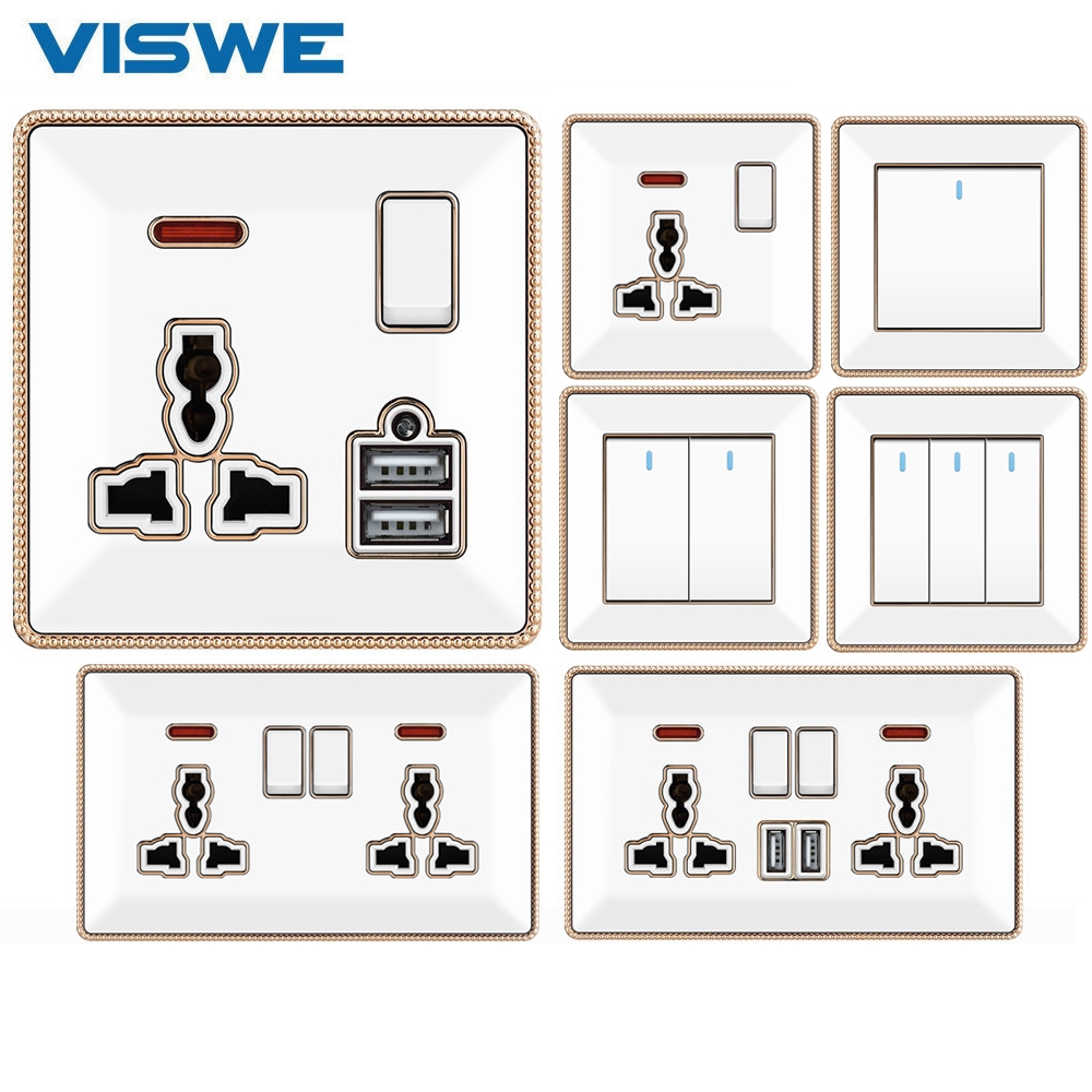 VISWE | Wall Socket | Power Socket | USB Socket | Universal Socket | Double Socket | Wall Switch ...