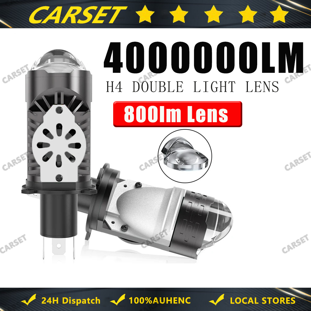2PCS Y1 MAX H4 100W Led Projector Mini Lens Bi Led Lens 400000LM ...