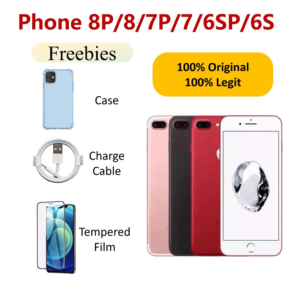 【95%New】Original Phone 8P/8/7P/7/6SP/6S 16G/32G/64G/128G Phone Original Second Hand Smart Phone ...