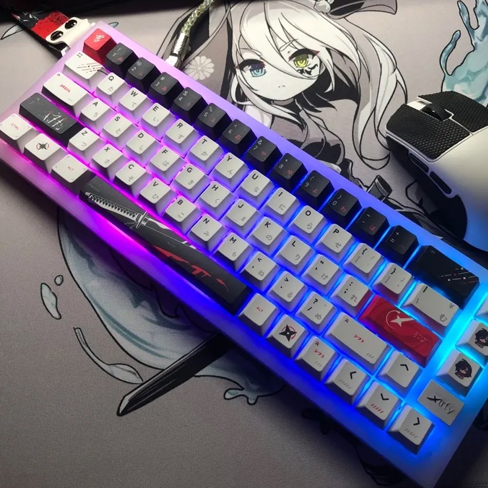 Yuki Aim Keycap Cherry Profile 120+ Keys PBT Five-sided Dye Sublimation Wooting Mechanical ...