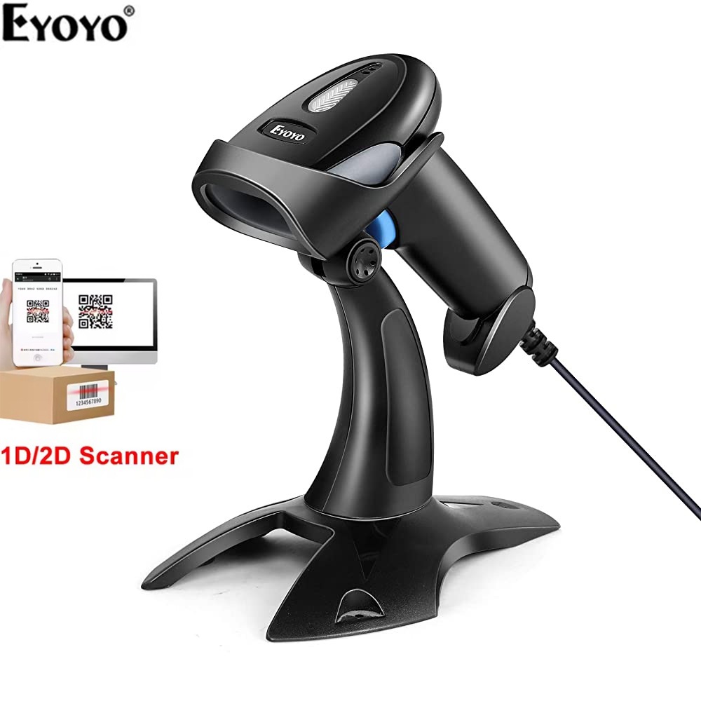 【Limited Time Offer】yoyo 1D 2D USB Wired Barcode Scanner with Stand ...