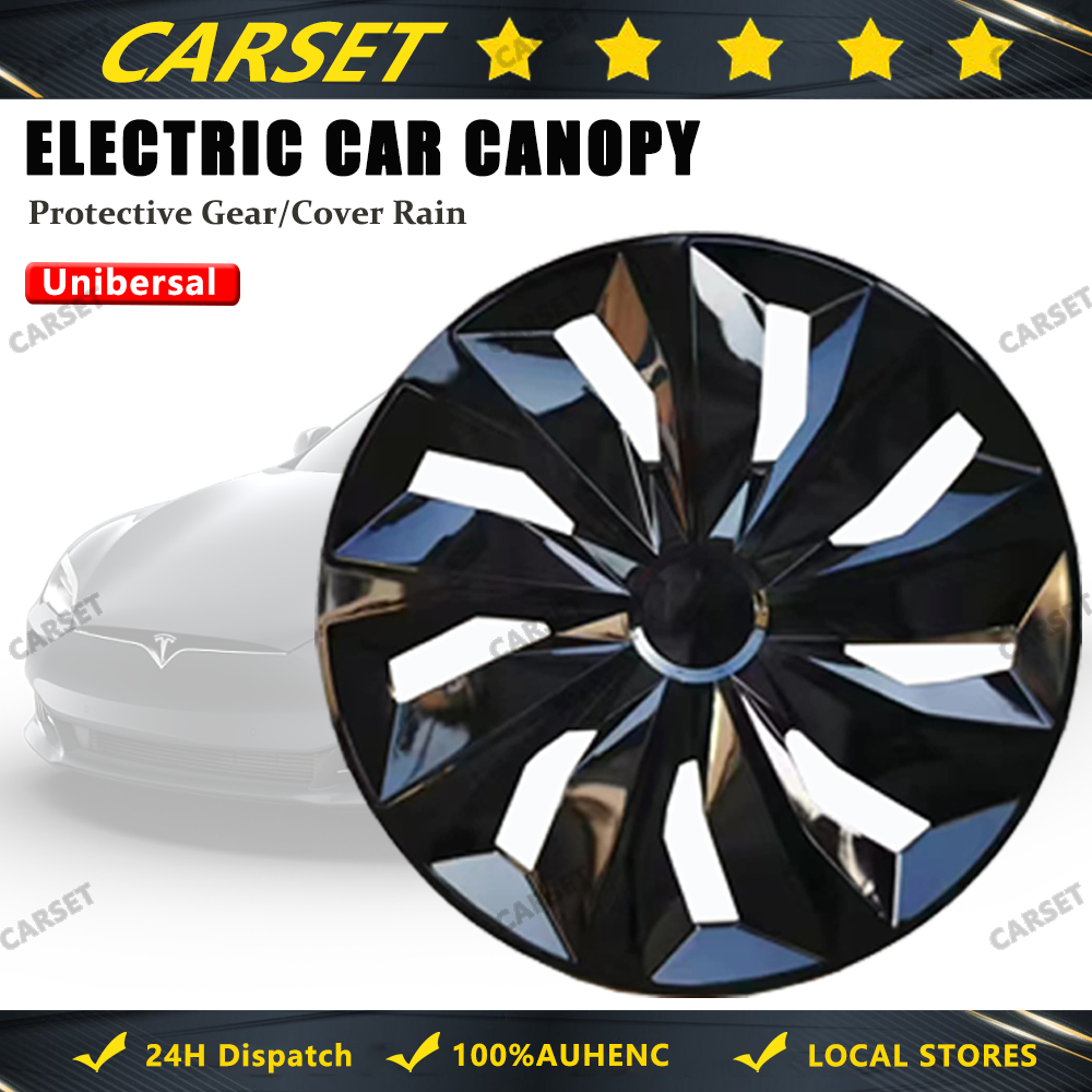 Universal Hub Cap 4 PCS Full Set - All Black R12 R13 R14 R15 | Fits ...