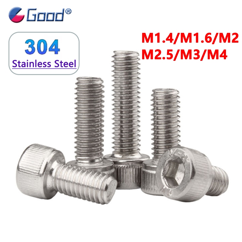 304 Stainless Steel Hexagon Socket Head Cap Screws DIN912 Allen Bolt M1 ...
