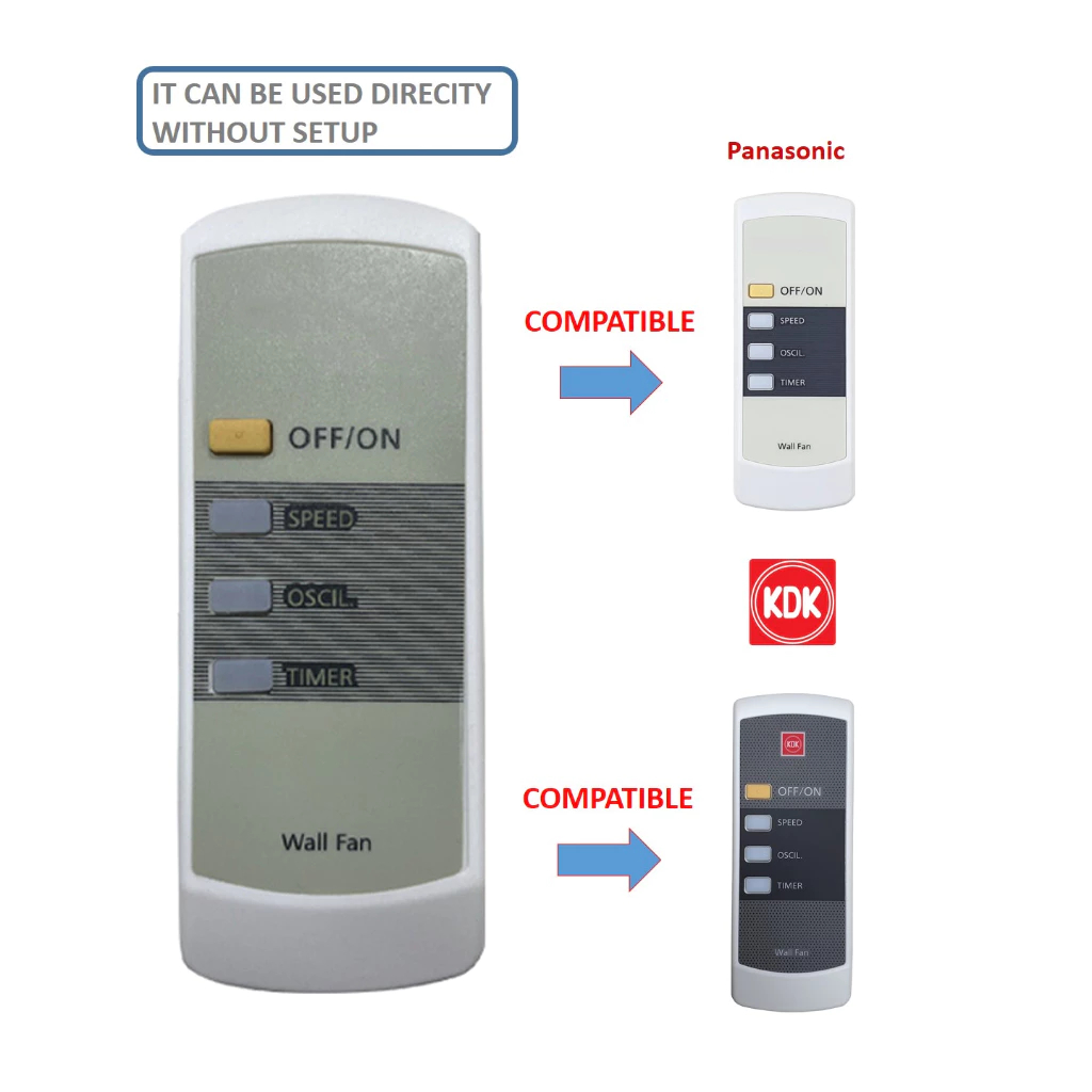 Remote remote control for wall fan remote FOR Panasonic Wall fan KDK ...