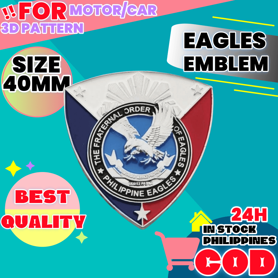 40mm Metal Eagles emblem Logo Sticker 40mm， Car Motorcycle Unique ...