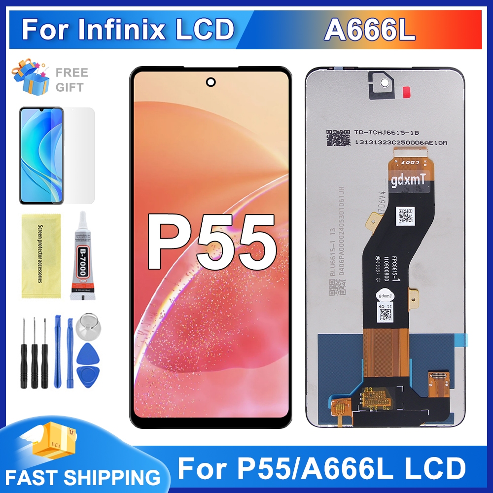 IPS LCD For iTeI P55 4G 5G A666L LCD Display Touch Screen with Frame ...