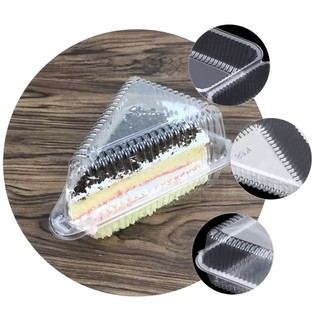 50/100/150PCS Slice Cake Container Clamshell Transparent Disposable ...