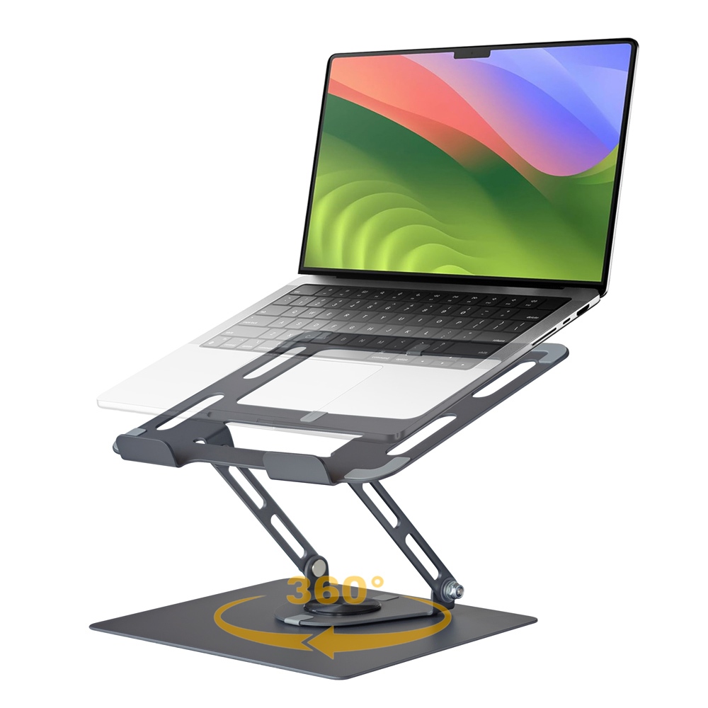 Adjustable 360° Rotating Laptop Stand, Foldable Tablet Stand ...
