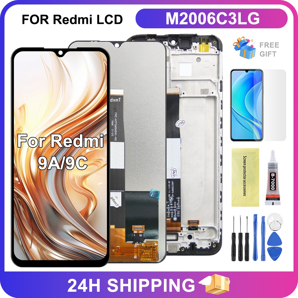 LCD For Xiaomi Redmi 9A 9C / for Redmi 9 LCD with frame DIsplay Touch Screen Digitizer Assembly ...