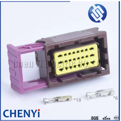 Automotive ECU connectors brown 24 pin car Oil to gas computer board ...