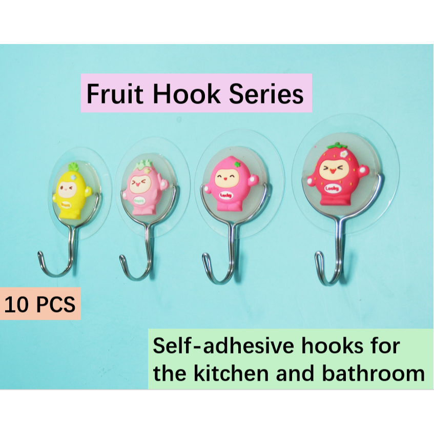 Hook Fruit Series Silicone Material Hook Stainless Steel Large Steel ...