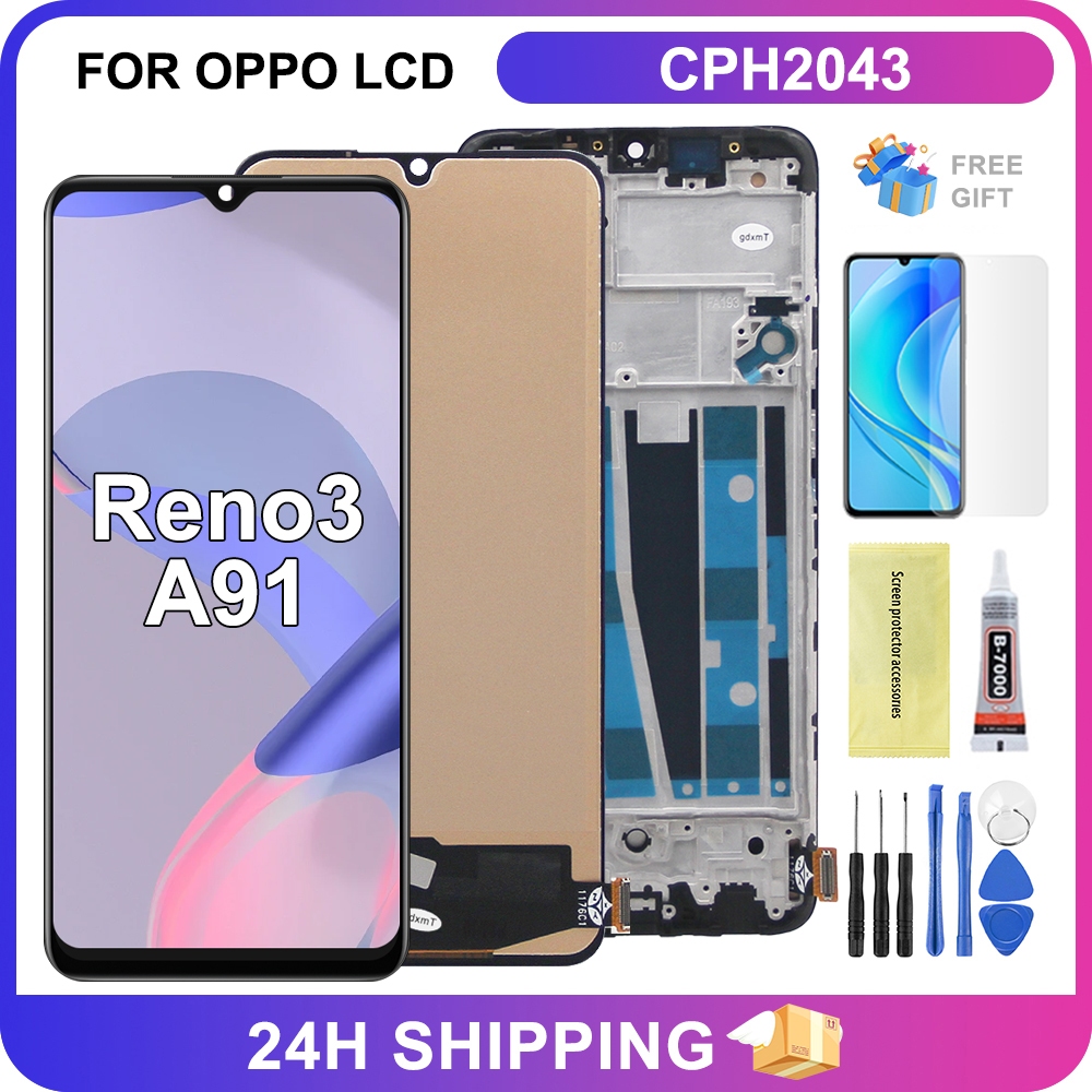 LCD With Frame For OPPO A91 / Reno 3 CPH2043 CPH2001 CPH2021 LCD ...
