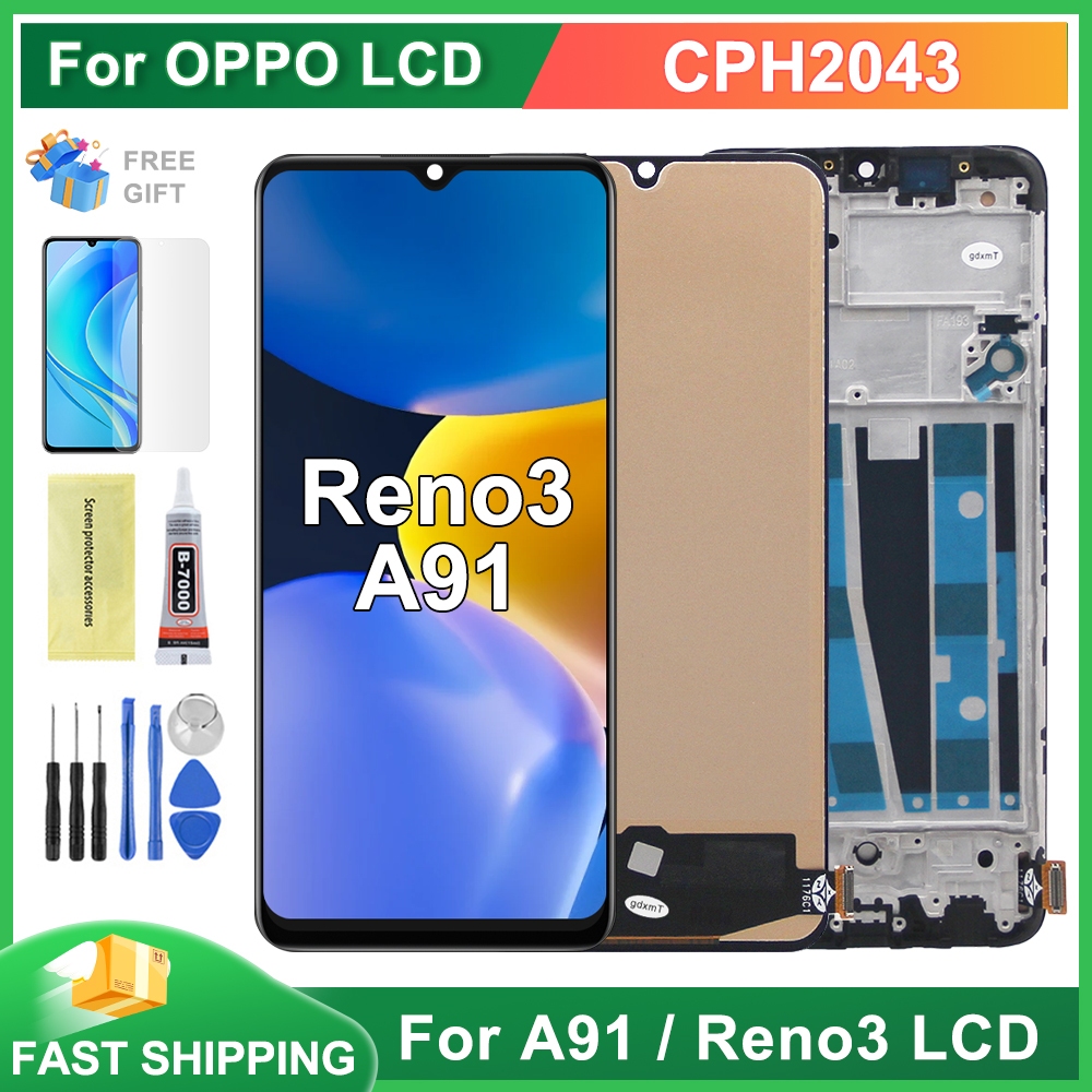 LCD For OPPO Reno 3 / A91 CPH2043 CPH2001 CPH2021 LCD Display Touch ...