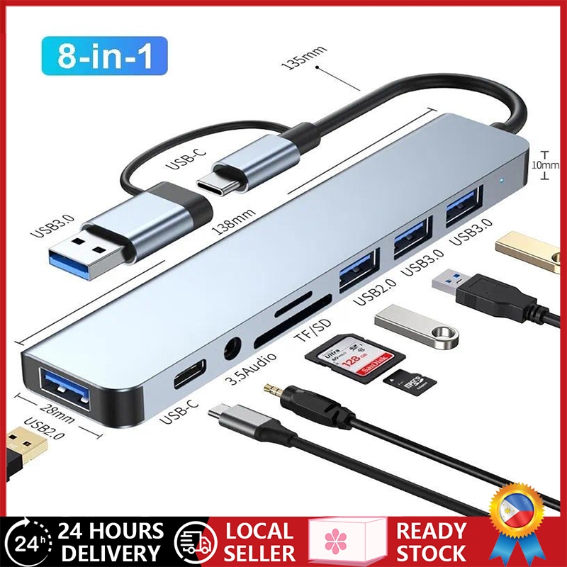 [Local Shipment] 8-IN-2 USB HUB 3.0 USB C HUB Dock Station 5Gbps High ...