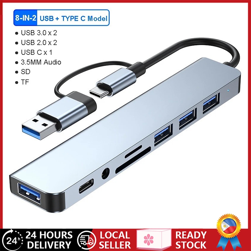 [Local Shipment] 8-IN-2 USB Splitter 5Gbps High Speed Transmission Type ...