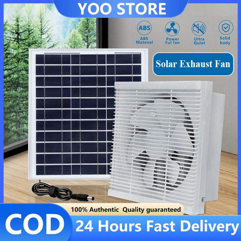 Solar Exhaust Fan with Solar Panel 6/12 inches Solar Powered Exhaust ...