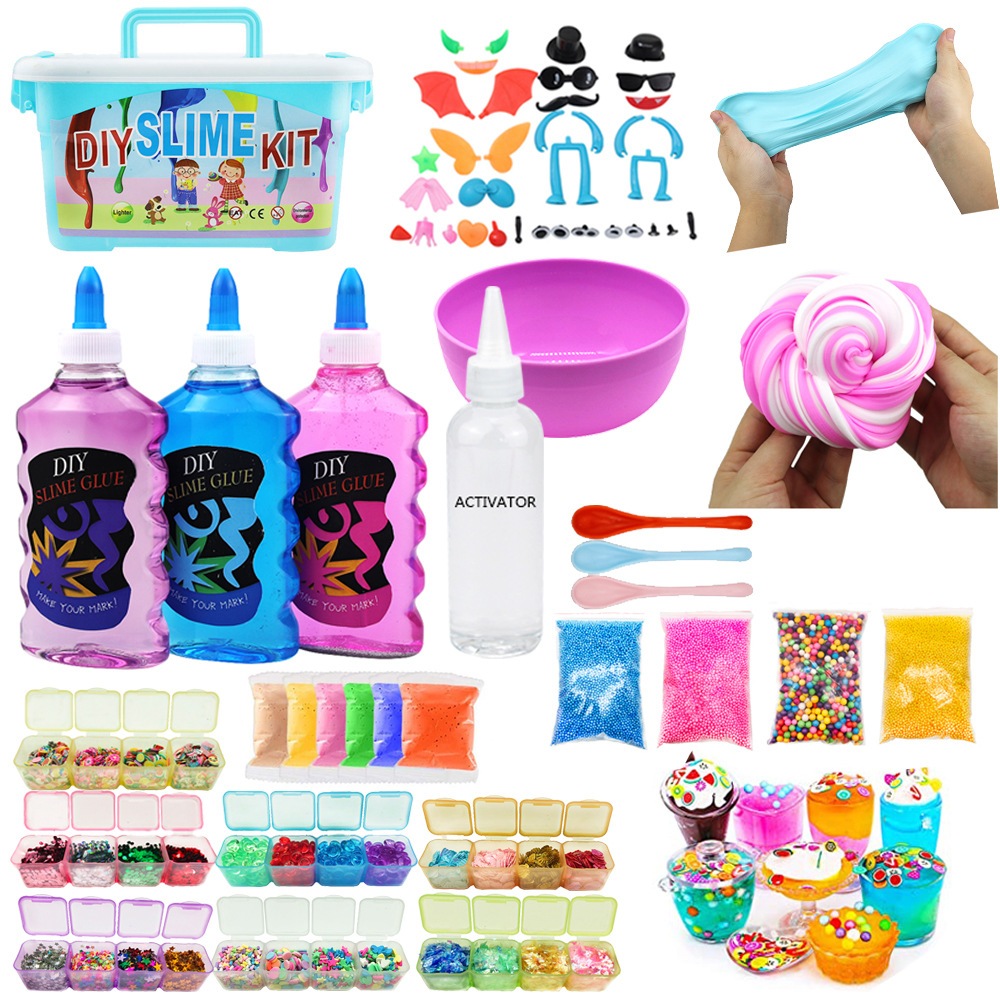 【24H SHIP】Homemade Slime Kit Colored Mud Crystal Mud Set Slime Mold ...