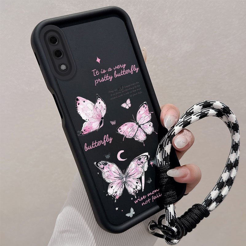 Case For Samsung A02 A10 Imported silicone anti drop material butterfly ...