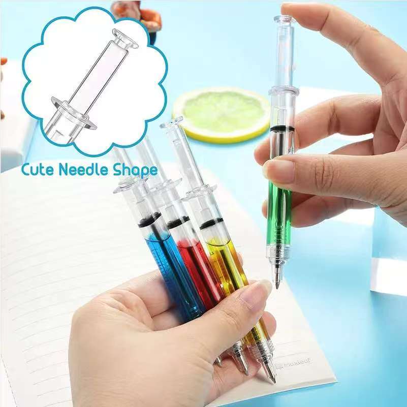 Y&X Syringe Ballpoint Pen Multi-Color Liquid Syringe Needle Tube Cute ...