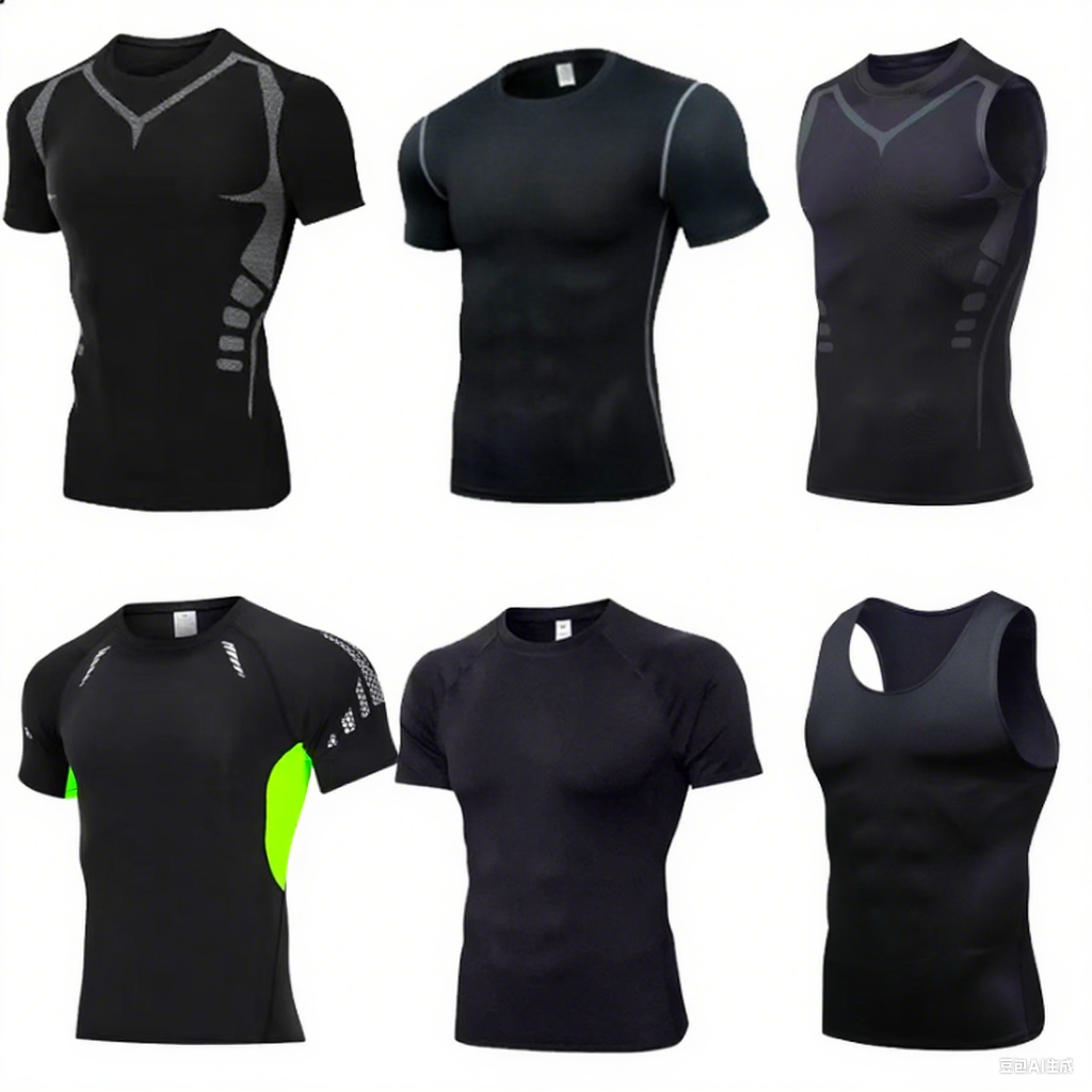 Men's Sports Tight Fitting Training Vest Compression Suit Fitness Top ...