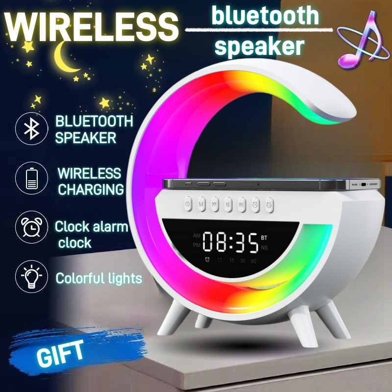 Bluetooth Speaker Mobile Phone Wireless Charging 15W LED Ambient Light ...
