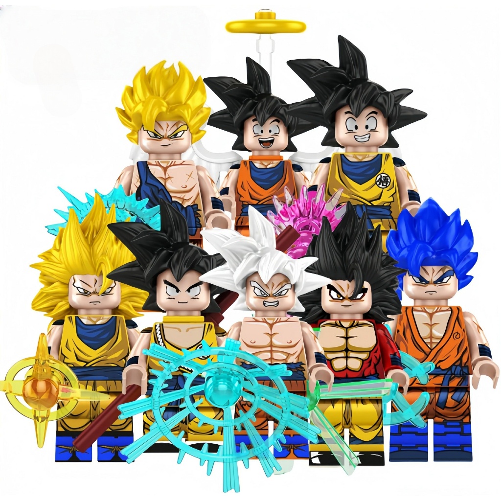 The Dragon Ball Series Goku in multiple forms Mini Building Blocks toys ...