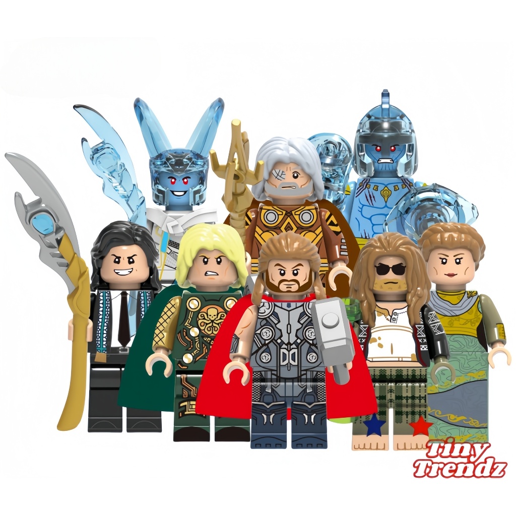 Marvel Avengers Thor Odin Loki Mini Particle Building Blocks Toys for ...