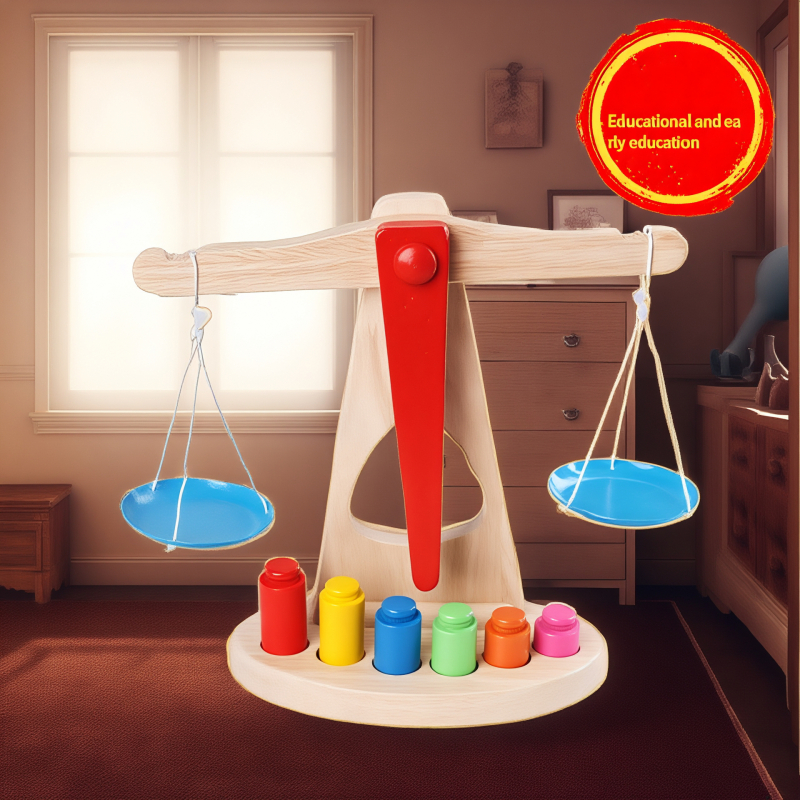 Montessori Balance Scale - Wooden Sensory Math Toy for Kids Learning ...