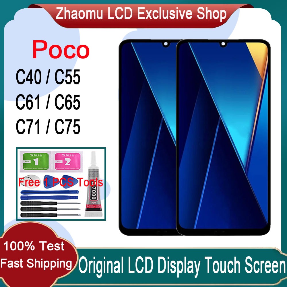 Original Poco C40 C55 C61 C65 C71 C75 4G 5G LCD Display Touch Screen Replacement | Shopee ...