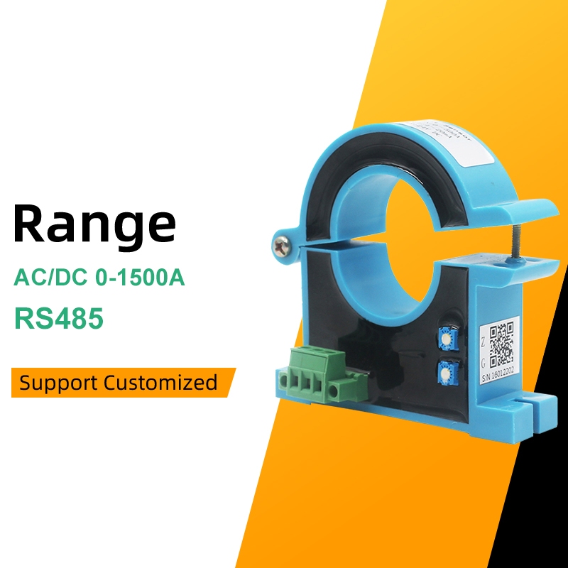38MM Hall Current Transmitter 0-1500A AC DC Current Detection RS485 ...
