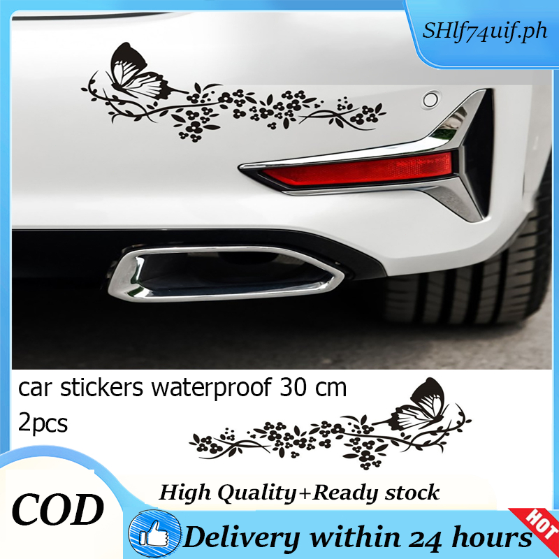 【Local delivery+COD】2pcs car stickers waterproof 30 cm decorative paper ...