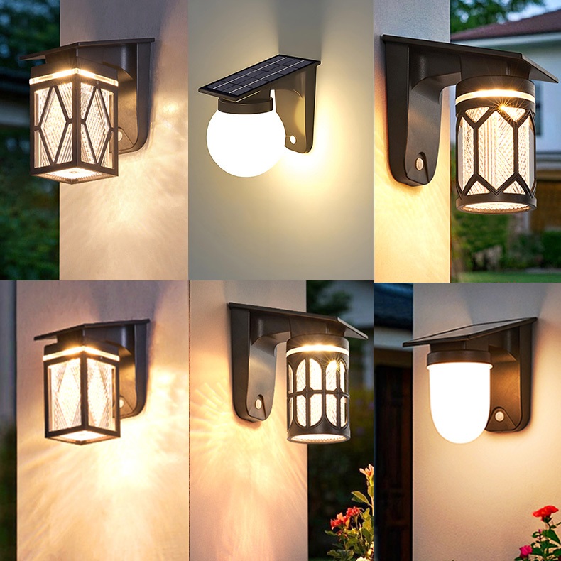 LED Outdoor Wall Light Solar Power Fornt Porch Gate Lights Modern ...