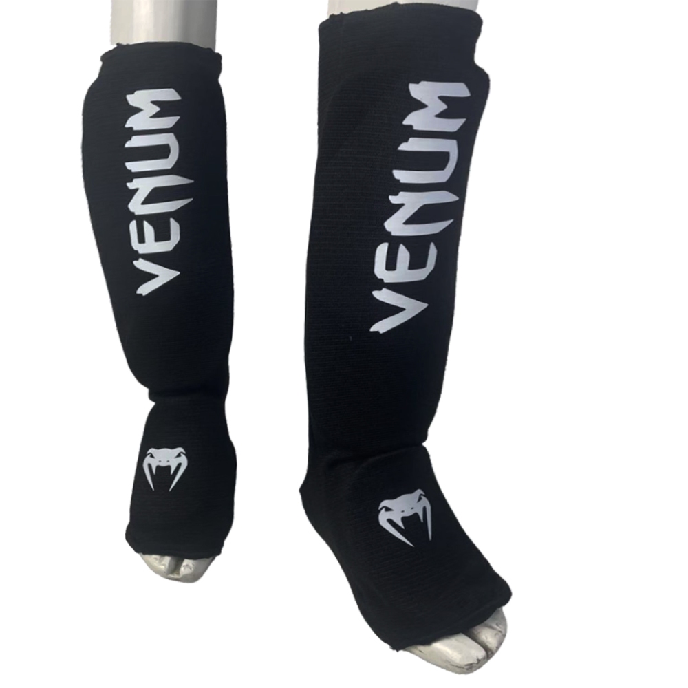 soft cotton instep Shin Guards kick boxing protector kids adults Sanda ...